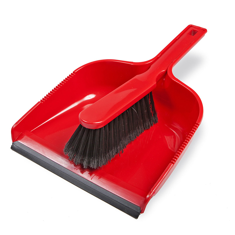 Red Dustpan and Brush Set