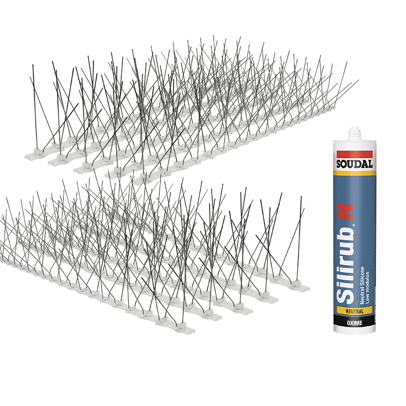 Pigeon Bird Spikes 5 Metre Kit with FREE Adhesive