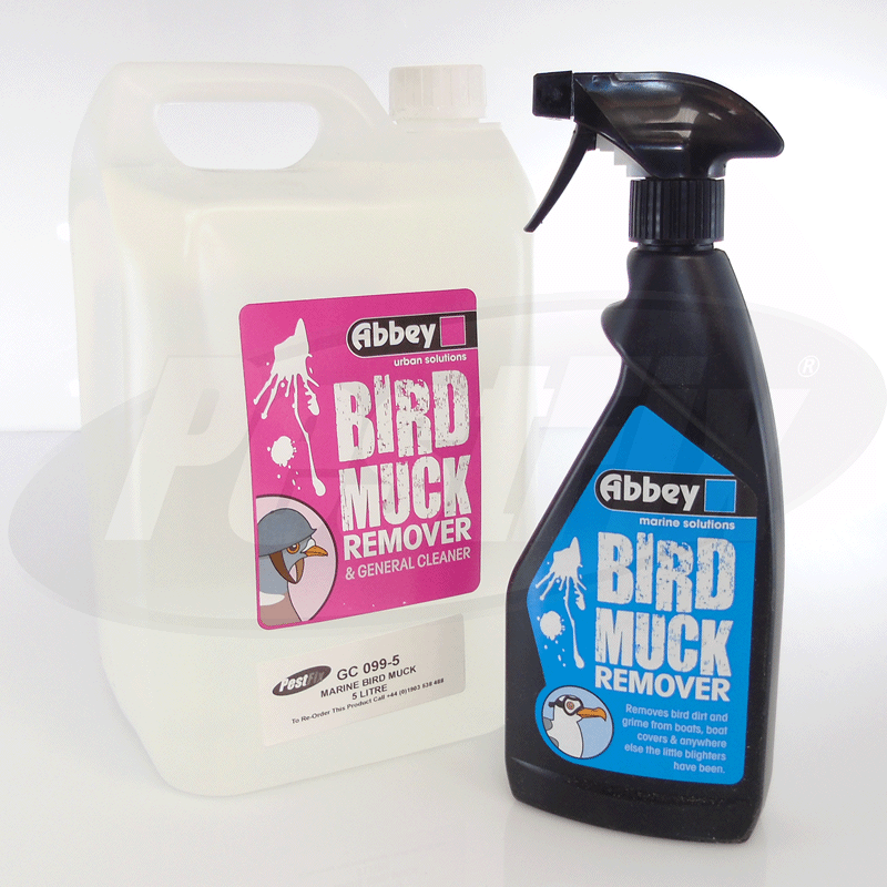 Bird mess remover for boats, cleans guano from boat covers.