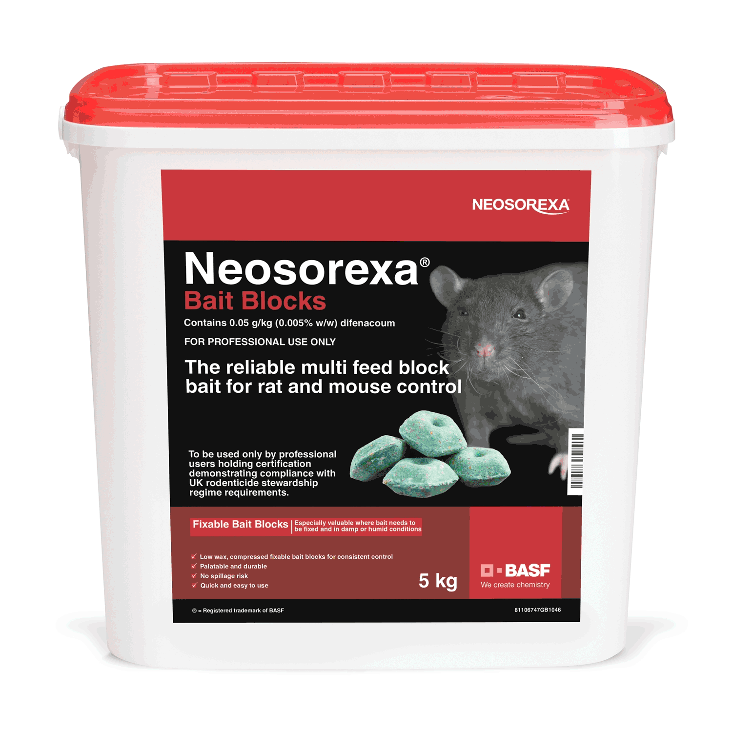 Neosorexa Bait Block for effective rodent control.