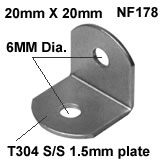 Angle Brackets and L Brackets in Galvanised or Stainless Steel