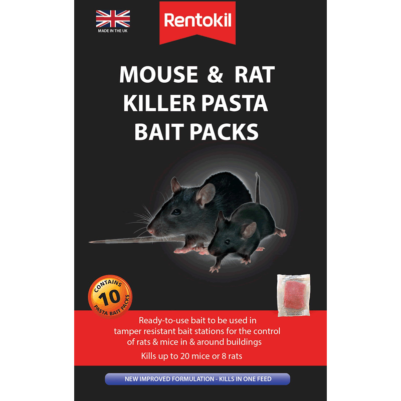 Rentokil Mouse Rat Killer Pasta Bait Packs