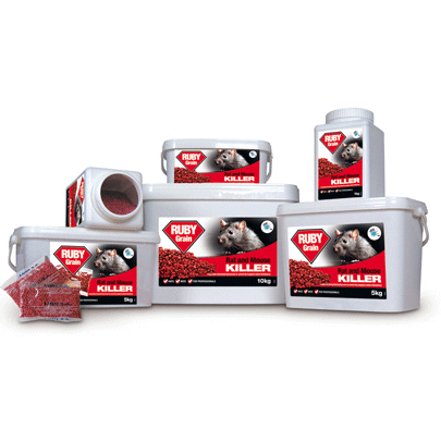 Rat Poison Ruby Grain Rat and Mouse Killer From PestFix