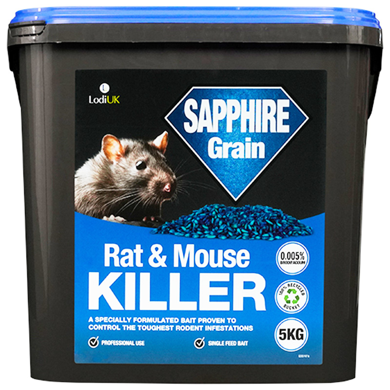 Sapphire Grain Brodifacoum Single Feed Rat and Mouse Killer